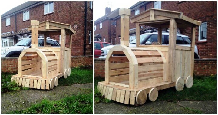 Pallet Wood Train Engine / Playhouse - Easy Pallet Ideas