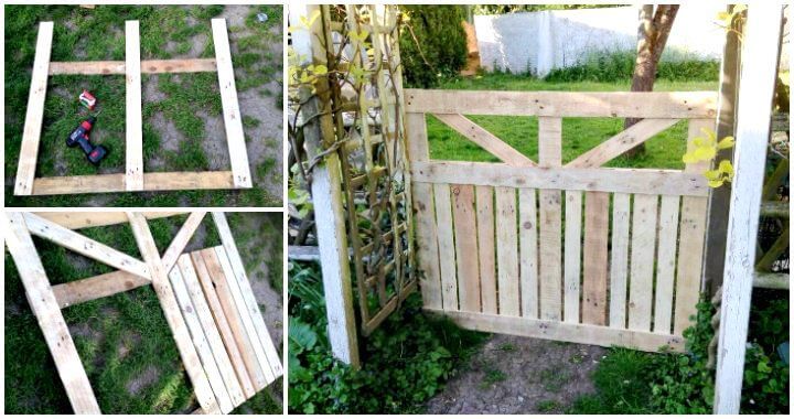 DIY Pallet Garden Fence Gate - Easy Pallet Ideas DIY Pallet Garden Fence Gate - Easy Pallet Ideas