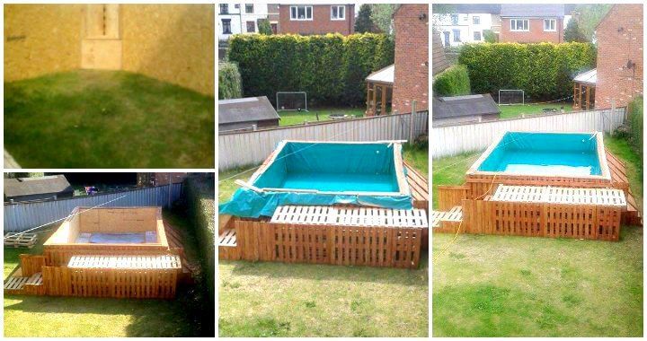 Build a Swimming Pool Out Of 40 Pallets - Easy Pallet Ideas
