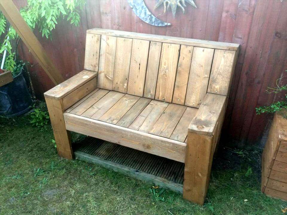 Pallet Garden Bench - Easy Pallet Ideas